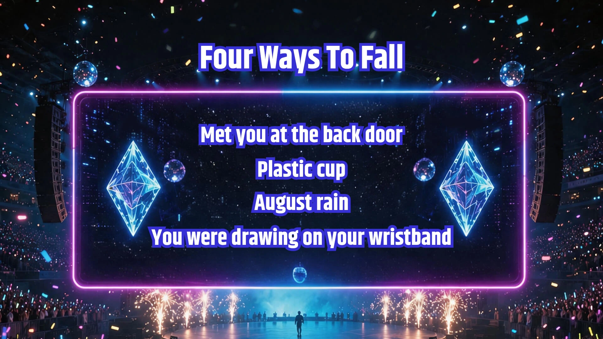 Neon Arena Lyrics Template | Karadeo
